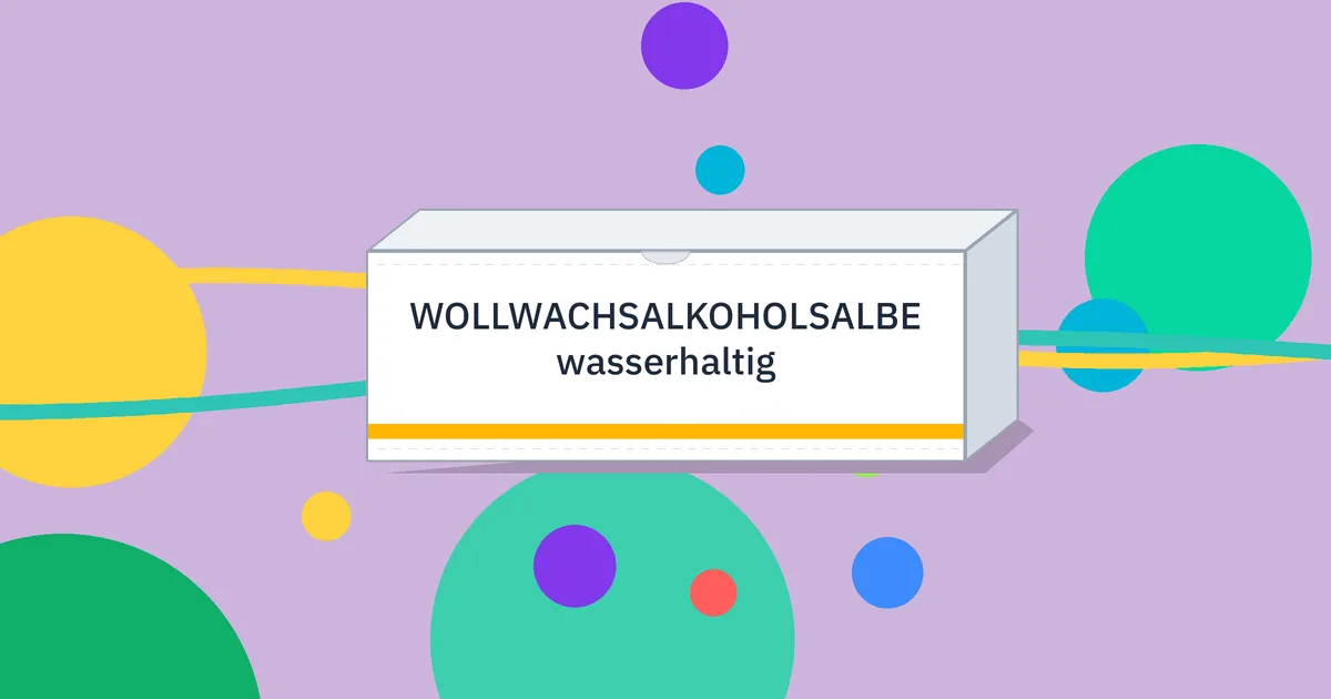 Symbolbild: Packung mit der Aufschrift WOLLWACHSALKOHOLSALBE wasserhaltig (PZN 18088165) – Verfügbarkeit und Bezug in Apotheken in Frankfurt am Main