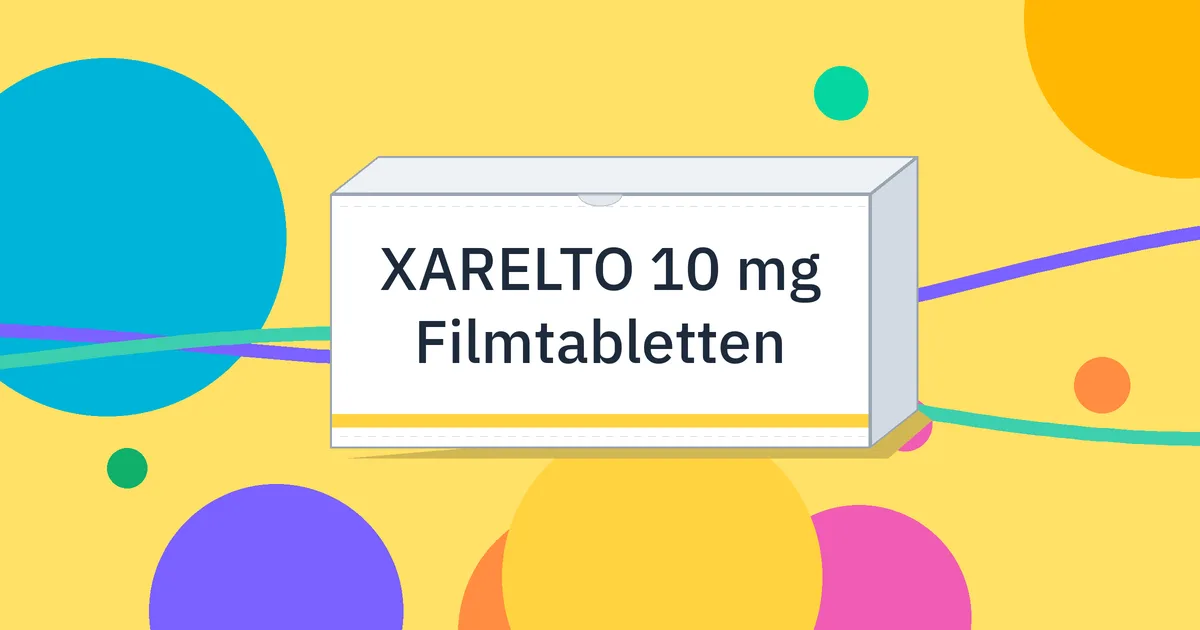 Symbolbild: Packung mit der Aufschrift XARELTO 10 mg Filmtabletten (PZN 07799012) – Verfügbarkeit und Bezug in Apotheken in Frankfurt am Main