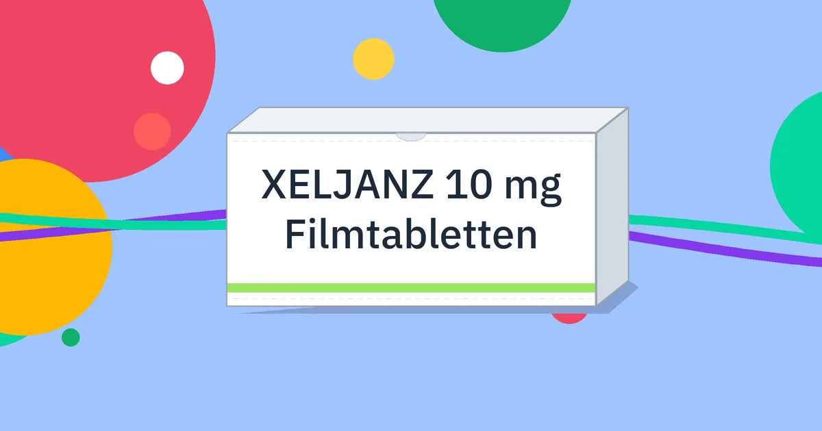 Symbolbild: Packung mit der Aufschrift XELJANZ 10 mg Filmtabletten (PZN 15266784) – Verfügbarkeit und Bezug in Apotheken in Frankfurt am Main
