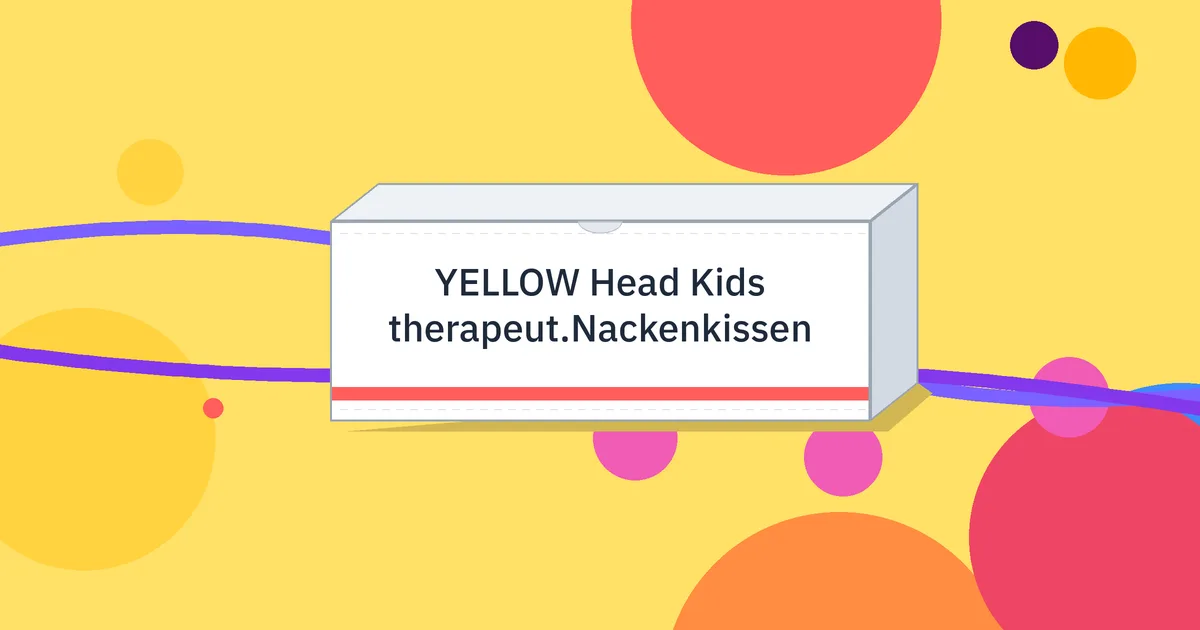 Symbolbild: Packung mit der Aufschrift YELLOW Head Kids therapeut.Nackenkissen (PZN 09479062) – Verfügbarkeit und Bezug in Apotheken in Frankfurt am Main