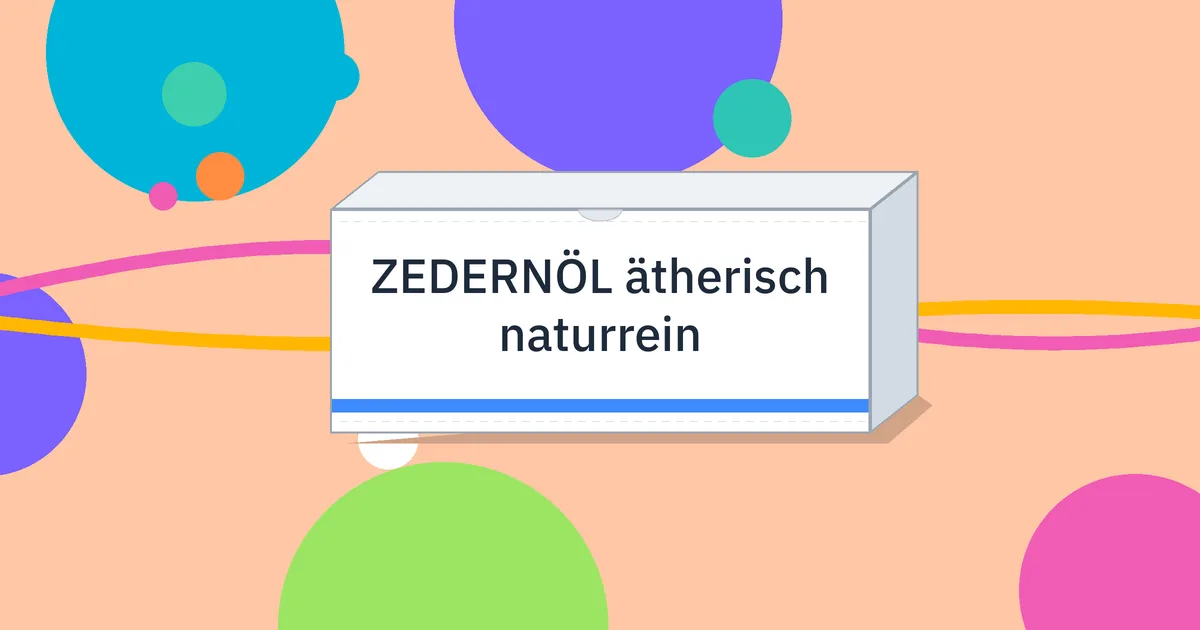 Symbolbild: Packung mit der Aufschrift ZEDERNÖL ätherisch naturrein (PZN 18186092) – Verfügbarkeit und Bezug in Apotheken in Frankfurt am Main