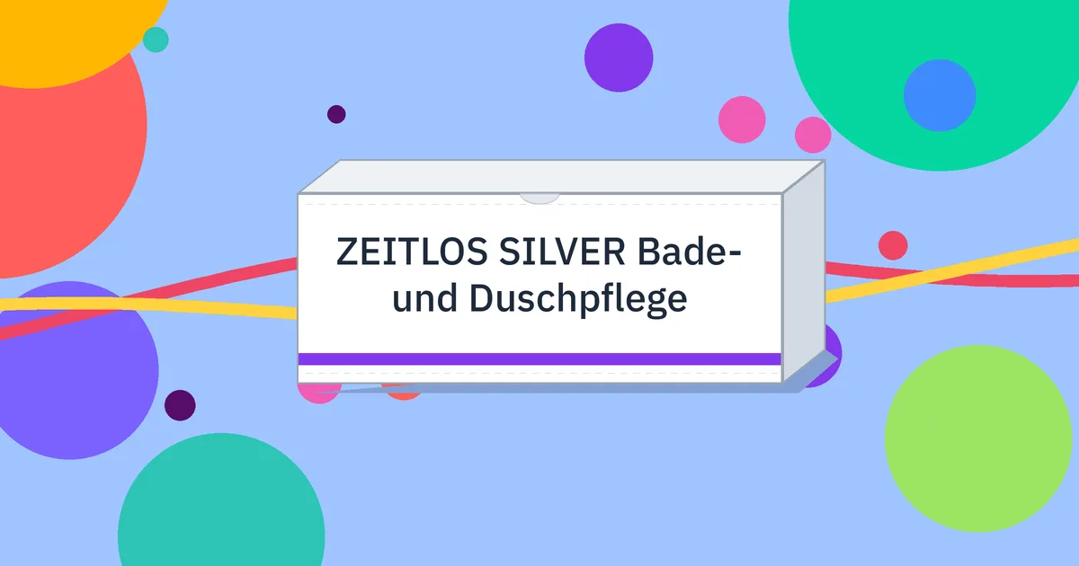 Symbolbild: Packung mit der Aufschrift ZEITLOS SILVER Bade- und Duschpflege (PZN 01140186) – Verfügbarkeit und Bezug in Apotheken in Frankfurt am Main