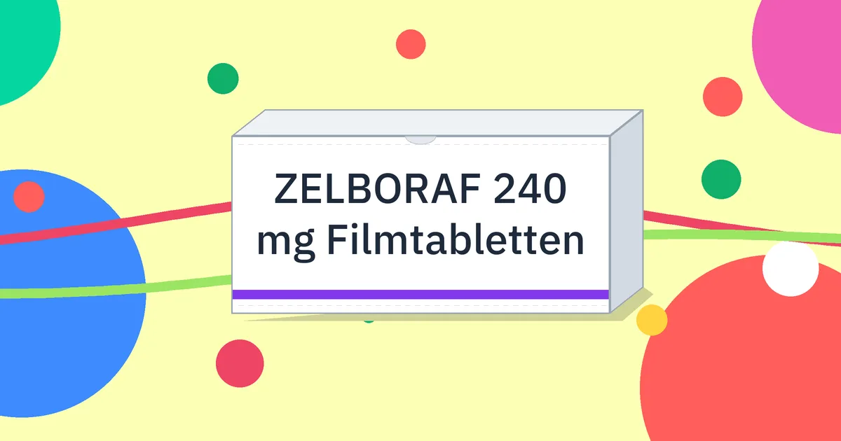 Symbolbild: Packung mit der Aufschrift ZELBORAF 240 mg Filmtabletten (PZN 19998366) – Verfügbarkeit und Bezug in Apotheken in Frankfurt am Main