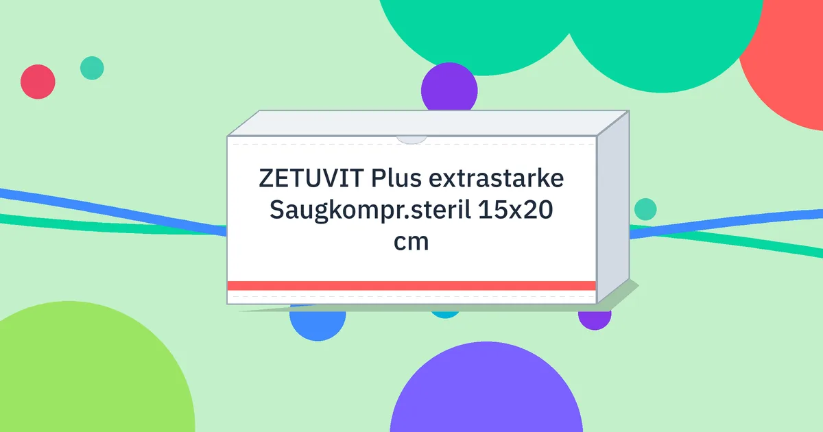 Symbolbild: Packung mit der Aufschrift ZETUVIT Plus extrastarke Saugkompr.steril 15x20 cm (PZN 16596176) – Verfügbarkeit und Bezug in Apotheken in Frankfurt am Main