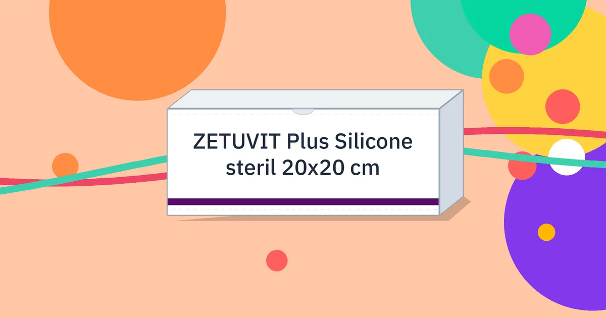 Symbolbild: Packung mit der Aufschrift ZETUVIT Plus Silicone steril 20x20 cm (PZN 17669724) – Verfügbarkeit und Bezug in Apotheken in Frankfurt am Main