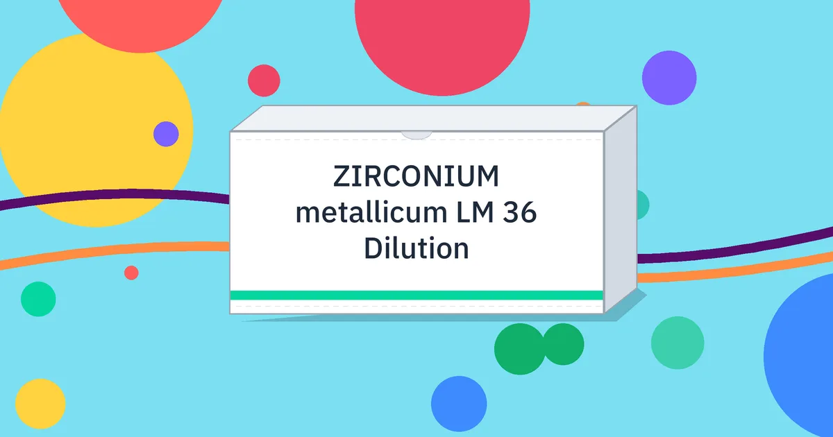 Symbolbild: Packung mit der Aufschrift ZIRCONIUM metallicum LM 36 Dilution (PZN 13303104) – Verfügbarkeit und Bezug in Apotheken in Frankfurt am Main