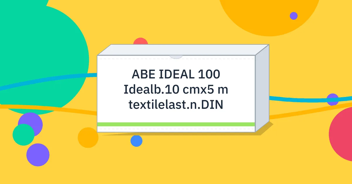 Symbolbild: Packung mit der Aufschrift ABE IDEAL 100 Idealb.10 cmx5 m textilelast.n.DIN (PZN 04853484) – Verfügbarkeit und Bezug in Apotheken in Frankfurt am Main