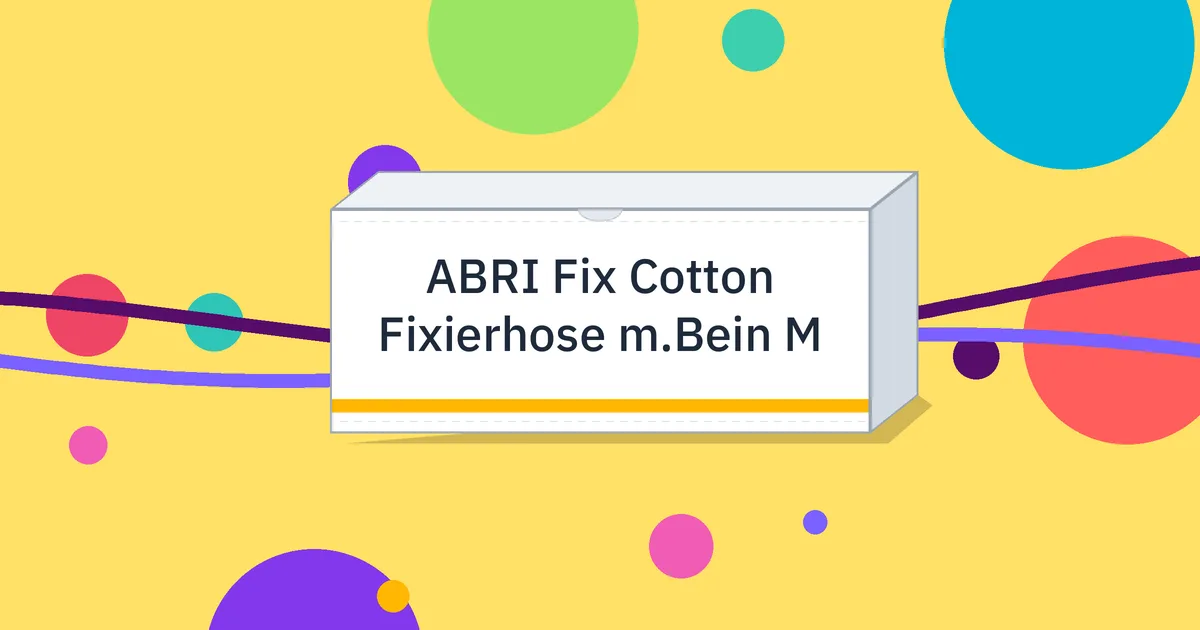 Symbolbild: Packung mit der Aufschrift ABRI Fix Cotton Fixierhose m.Bein M (PZN 12502250) – Verfügbarkeit und Bezug in Apotheken in Frankfurt am Main
