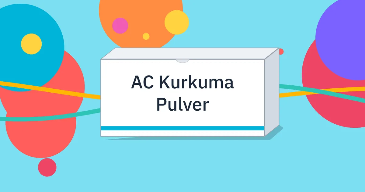 Symbolbild: Packung mit der Aufschrift AC Kurkuma Pulver (PZN 17576282) – Verfügbarkeit und Bezug in Apotheken in Frankfurt am Main