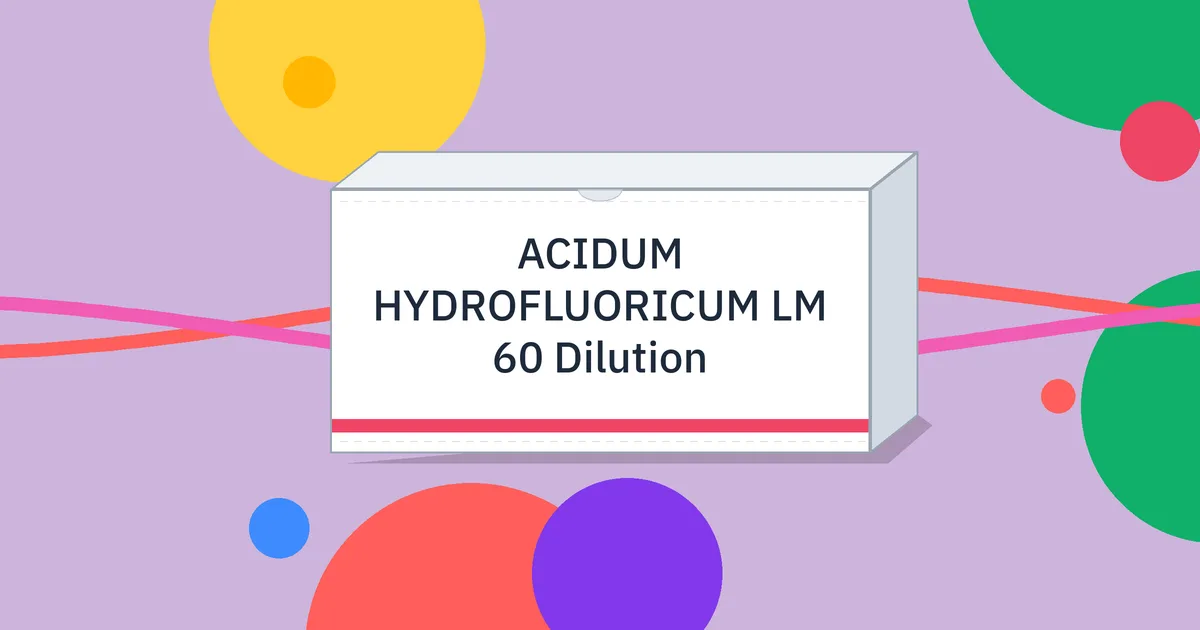 Symbolbild: Packung mit der Aufschrift ACIDUM HYDROFLUORICUM LM 60 Dilution (PZN 13500649) – Verfügbarkeit und Bezug in Apotheken in Frankfurt am Main