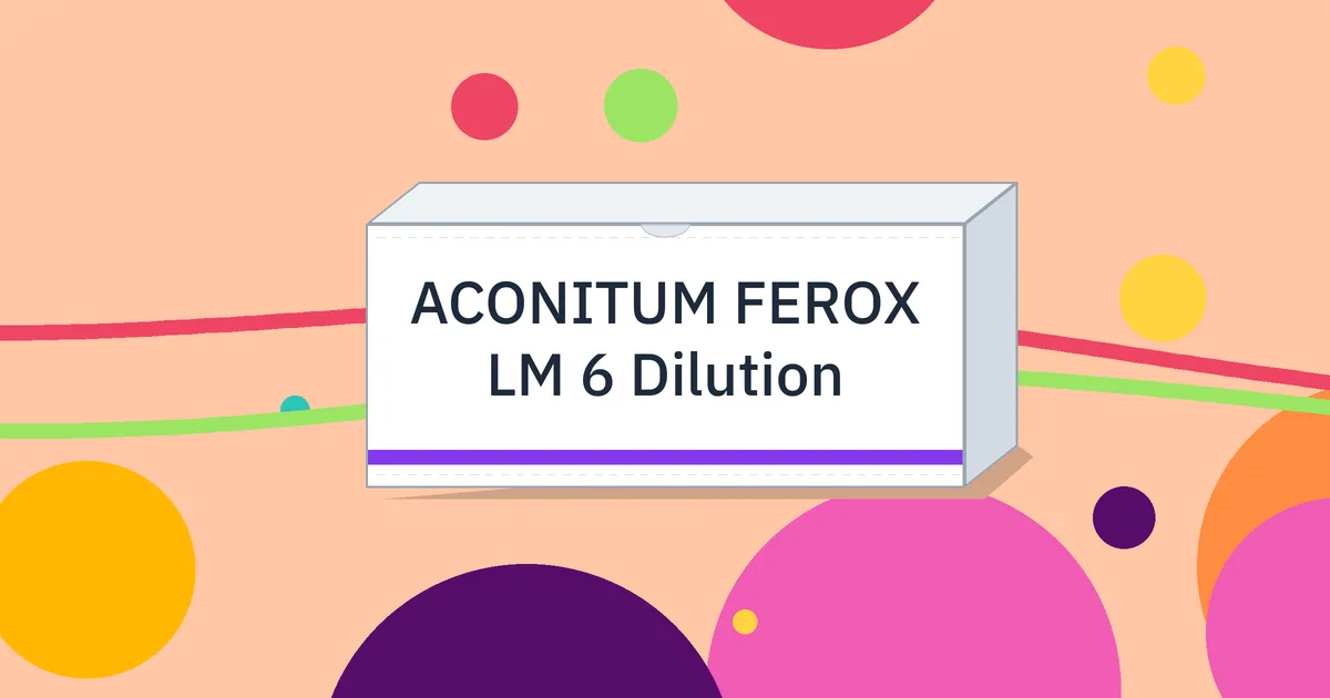 Symbolbild: Packung mit der Aufschrift ACONITUM FEROX LM 6 Dilution (PZN 13290376) – Verfügbarkeit und Bezug in Apotheken in Frankfurt am Main
