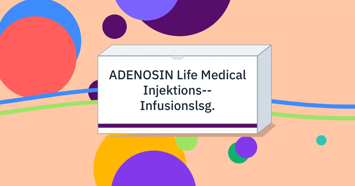 Symbolbild: Packung mit der Aufschrift ADENOSIN Life Medical Injektions--Infusionslsg. (PZN 00165600) – Verfügbarkeit und Bezug in Apotheken in Frankfurt am Main