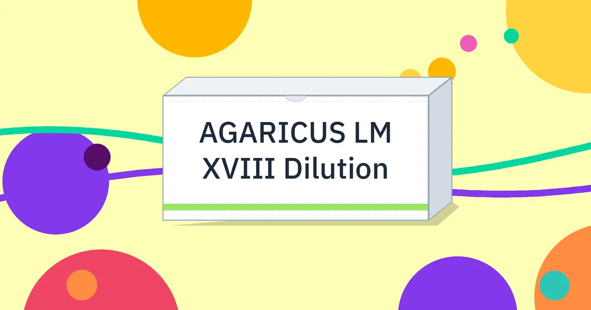 Symbolbild: Packung mit der Aufschrift AGARICUS LM XVIII Dilution (PZN 04491012) – Verfügbarkeit und Bezug in Apotheken in Frankfurt am Main