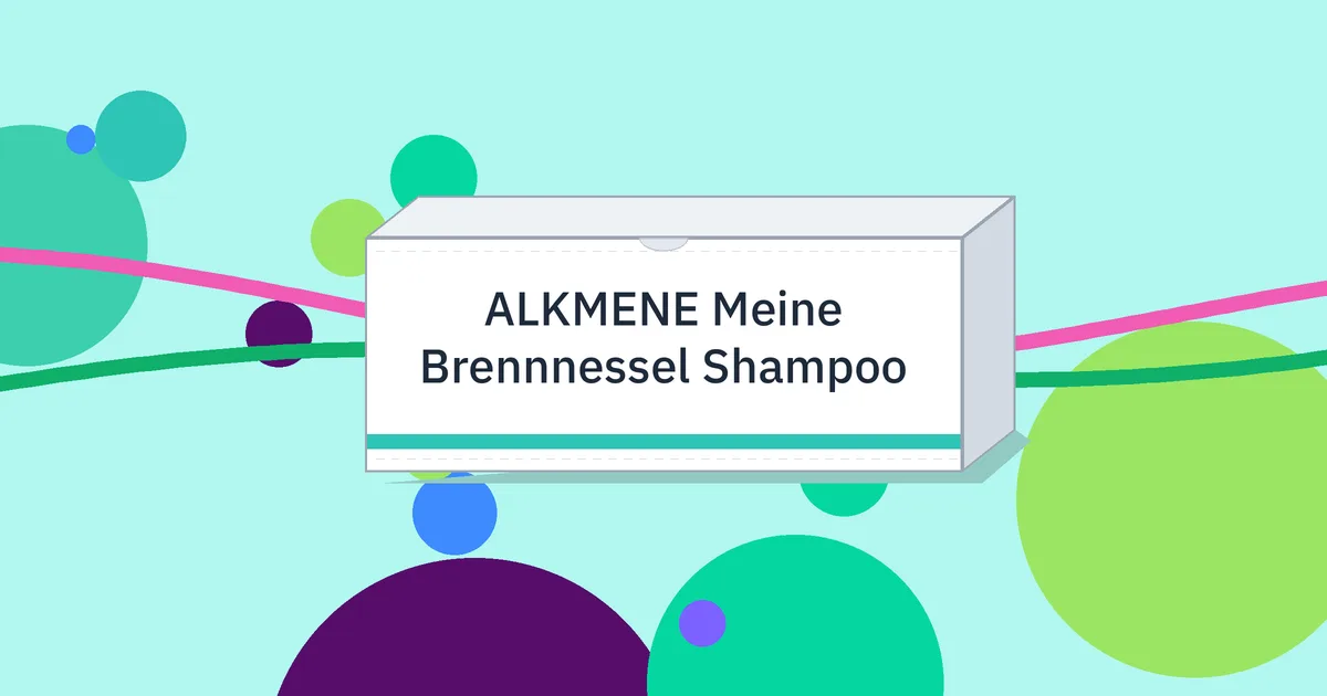 Symbolbild: Packung mit der Aufschrift ALKMENE Meine Brennnessel Shampoo (PZN 19416418) – Verfügbarkeit und Bezug in Apotheken in Frankfurt am Main
