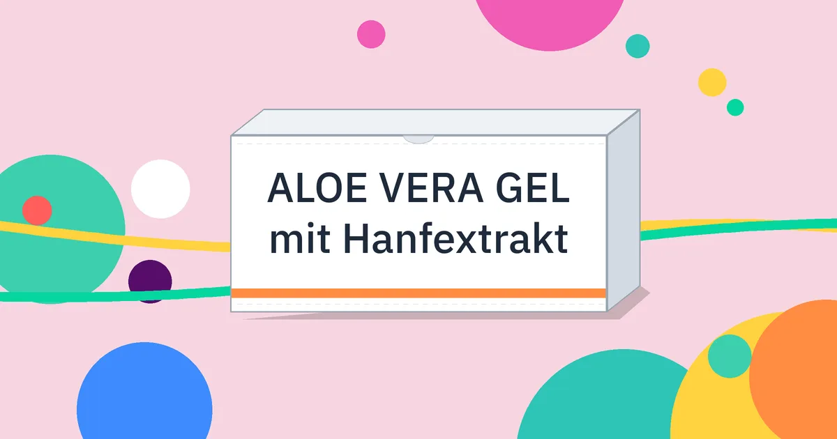 Symbolbild: Packung mit der Aufschrift ALOE VERA GEL mit Hanfextrakt (PZN 19628422) – Verfügbarkeit und Bezug in Apotheken in Frankfurt am Main