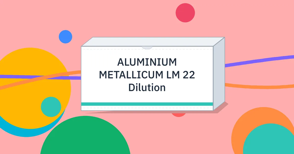 Symbolbild: Packung mit der Aufschrift ALUMINIUM METALLICUM LM 22 Dilution (PZN 12759463) – Verfügbarkeit und Bezug in Apotheken in Frankfurt am Main