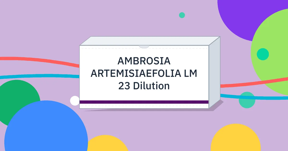 Symbolbild: Packung mit der Aufschrift AMBROSIA ARTEMISIAEFOLIA LM 23 Dilution (PZN 13318229) – Verfügbarkeit und Bezug in Apotheken in Frankfurt am Main