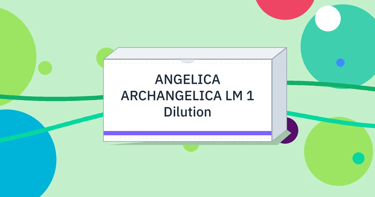 Symbolbild: Packung mit der Aufschrift ANGELICA ARCHANGELICA LM 1 Dilution (PZN 13367854) – Verfügbarkeit und Bezug in Apotheken in Frankfurt am Main