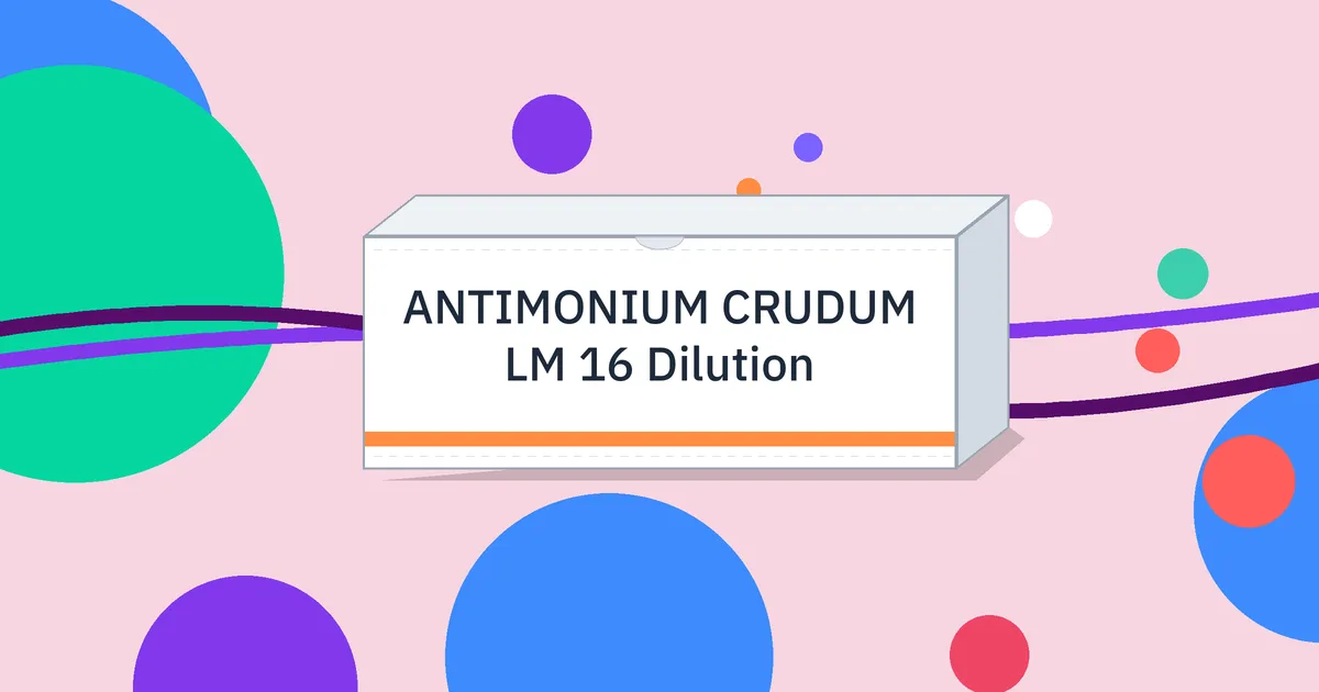 Symbolbild: Packung mit der Aufschrift ANTIMONIUM CRUDUM LM 16 Dilution (PZN 12763855) – Verfügbarkeit und Bezug in Apotheken in Frankfurt am Main