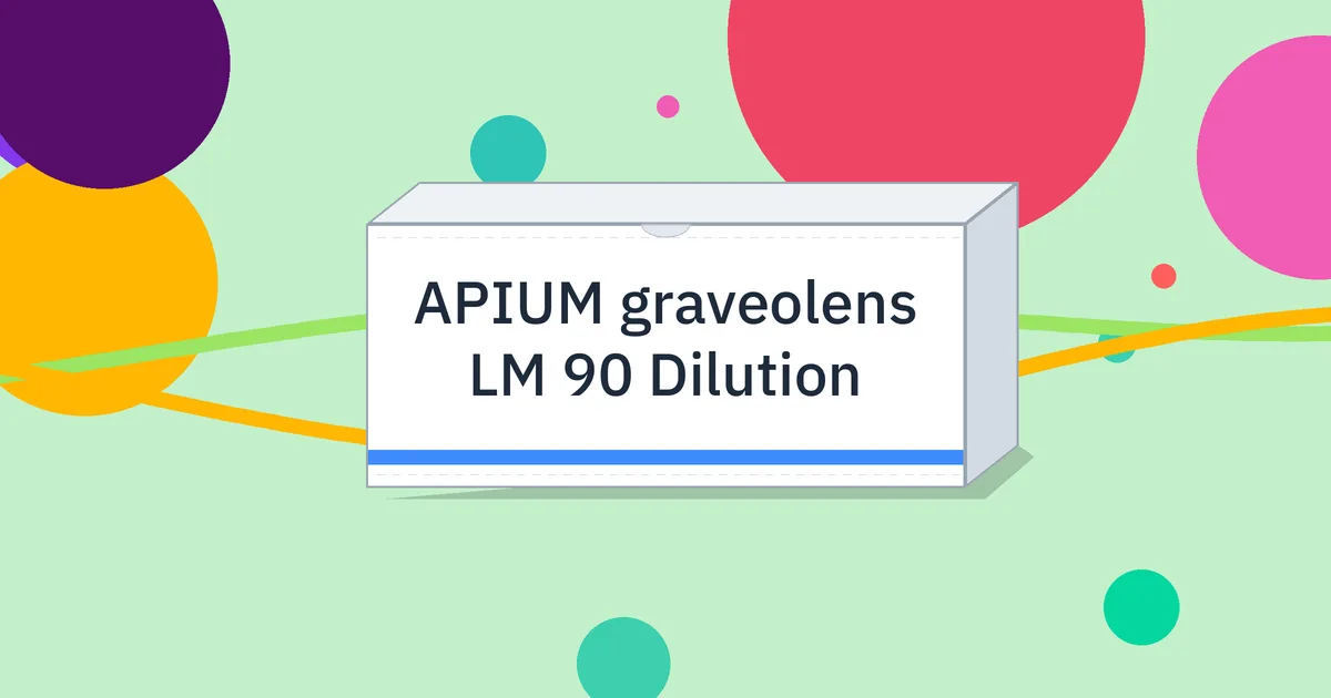 Symbolbild: Packung mit der Aufschrift APIUM graveolens LM 90 Dilution (PZN 13378846) – Verfügbarkeit und Bezug in Apotheken in Frankfurt am Main