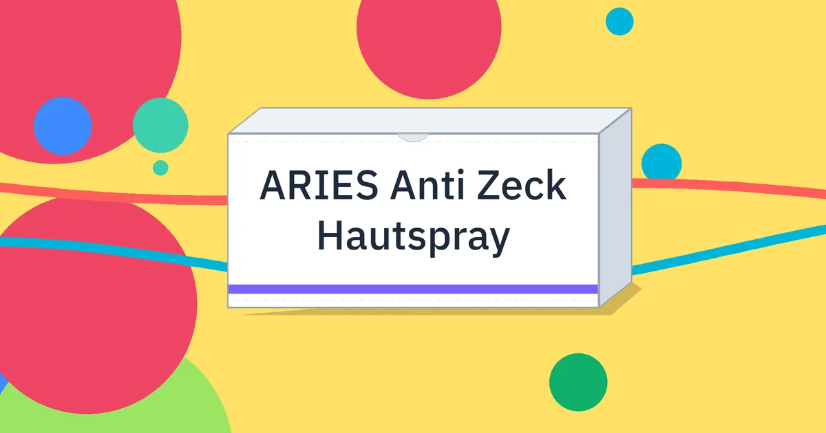 Symbolbild: Packung mit der Aufschrift ARIES Anti Zeck Hautspray (PZN 12894698) – Verfügbarkeit und Bezug in Apotheken in Frankfurt am Main