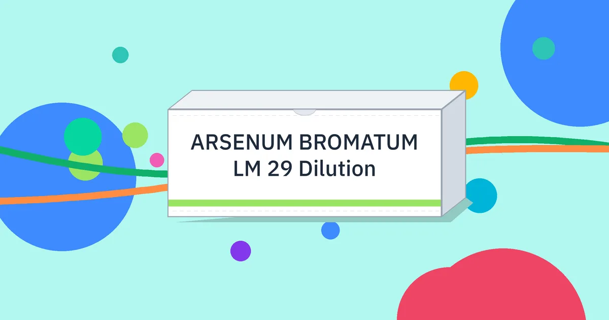 Symbolbild: Packung mit der Aufschrift ARSENUM BROMATUM LM 29 Dilution (PZN 12771501) – Verfügbarkeit und Bezug in Apotheken in Frankfurt am Main