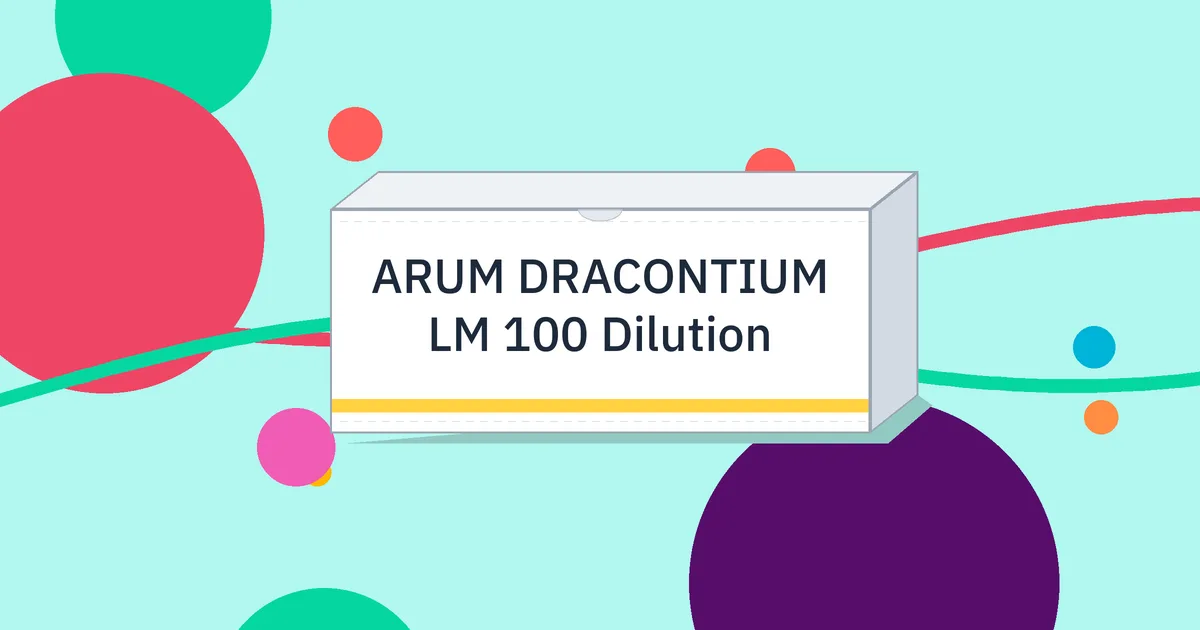 Symbolbild: Packung mit der Aufschrift ARUM DRACONTIUM LM 100 Dilution (PZN 13395750) – Verfügbarkeit und Bezug in Apotheken in Frankfurt am Main