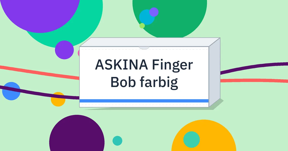 Symbolbild: Packung mit der Aufschrift ASKINA Finger Bob farbig (PZN 06874711) – Verfügbarkeit und Bezug in Apotheken in Frankfurt am Main