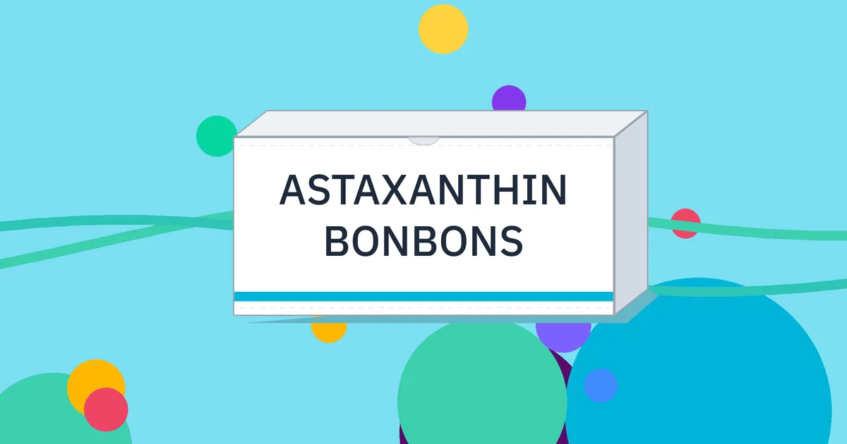 Symbolbild: Packung mit der Aufschrift ASTAXANTHIN BONBONS (PZN 16837266) – Verfügbarkeit und Bezug in Apotheken in Frankfurt am Main