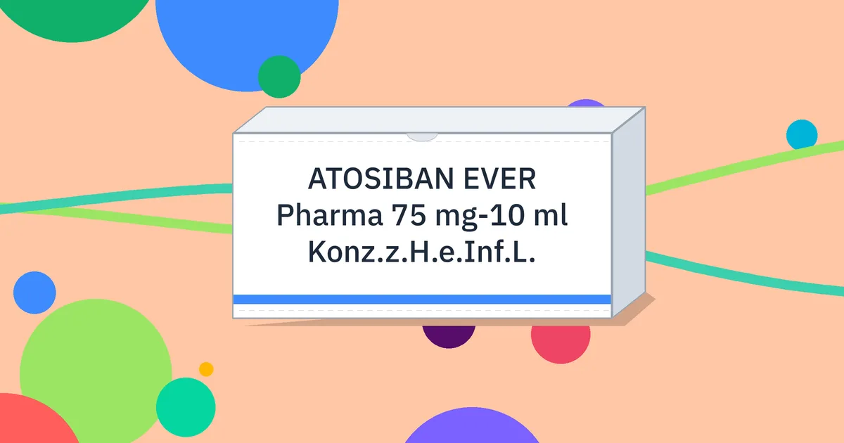 Symbolbild: Packung mit der Aufschrift ATOSIBAN EVER Pharma 75 mg-10 ml Konz.z.H.e.Inf.L. (PZN 12741500) – Verfügbarkeit und Bezug in Apotheken in Frankfurt am Main