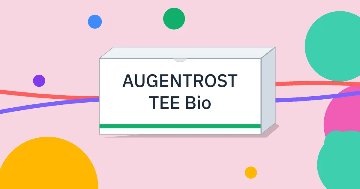 Symbolbild: Packung mit der Aufschrift AUGENTROST TEE Bio (PZN 10811478) – Verfügbarkeit und Bezug in Apotheken in Frankfurt am Main