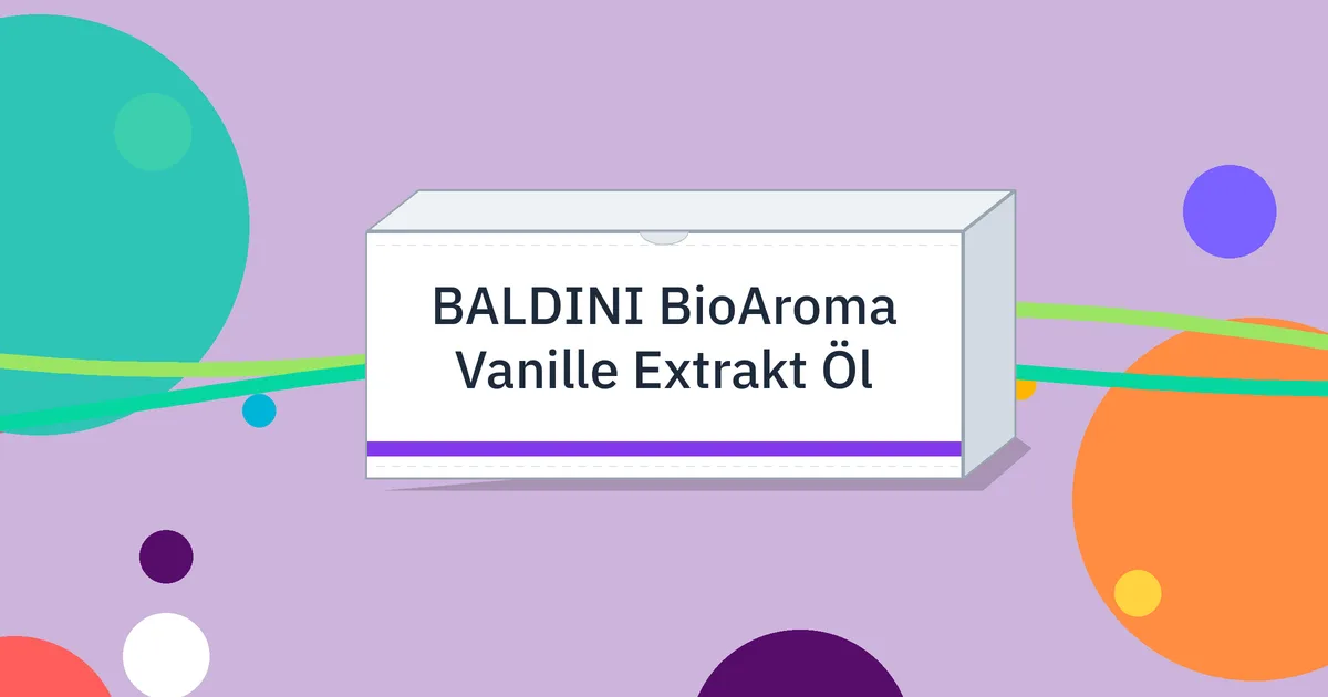 Symbolbild: Packung mit der Aufschrift BALDINI BioAroma Vanille Extrakt Öl (PZN 12436688) – Verfügbarkeit und Bezug in Apotheken in Frankfurt am Main