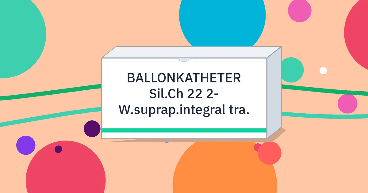 Symbolbild: Packung mit der Aufschrift BALLONKATHETER Sil.Ch 22 2-W.suprap.integral tra. (PZN 14350465) – Verfügbarkeit und Bezug in Apotheken in Frankfurt am Main