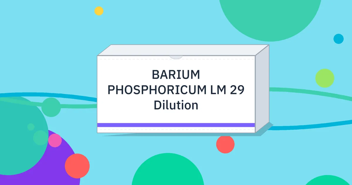 Symbolbild: Packung mit der Aufschrift BARIUM PHOSPHORICUM LM 29 Dilution (PZN 13379679) – Verfügbarkeit und Bezug in Apotheken in Frankfurt am Main