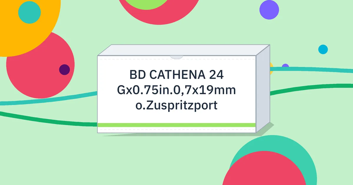 Symbolbild: Packung mit der Aufschrift BD CATHENA 24 Gx0.75in.0,7x19mm o.Zuspritzport (PZN 16910715) – Verfügbarkeit und Bezug in Apotheken in Frankfurt am Main