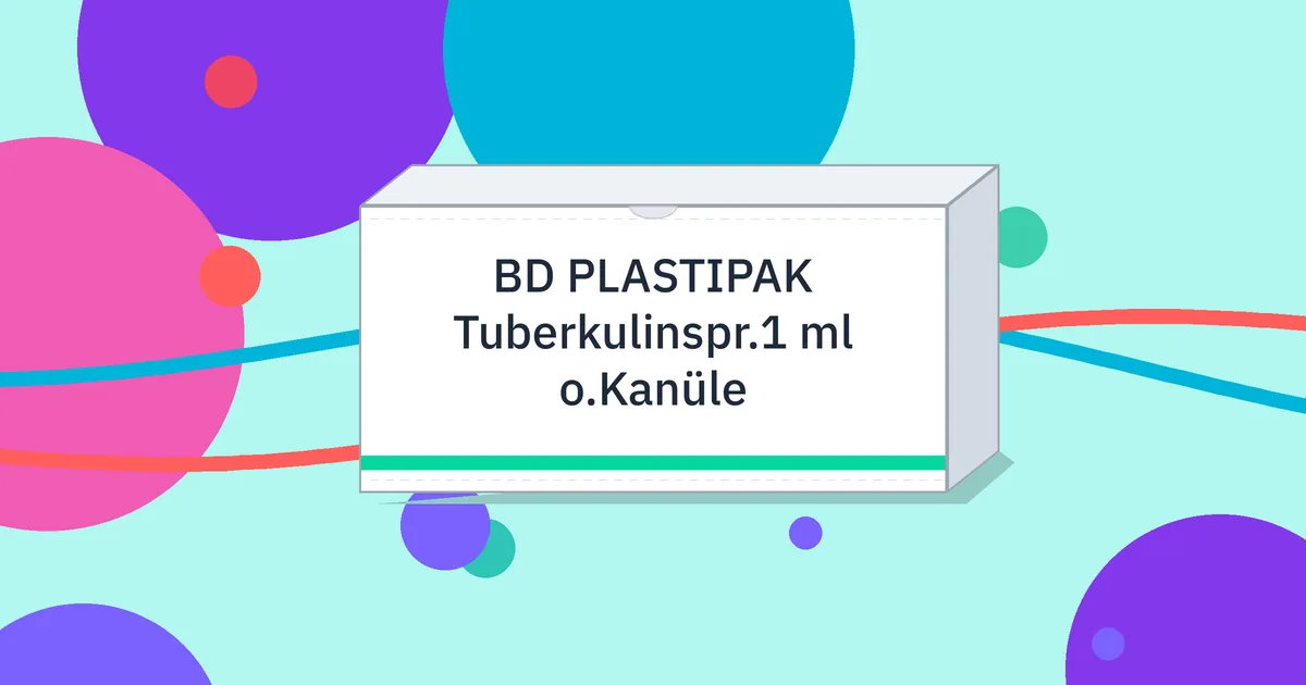Symbolbild: Packung mit der Aufschrift BD PLASTIPAK Tuberkulinspr.1 ml o.Kanüle (PZN 11612491) – Verfügbarkeit und Bezug in Apotheken in Frankfurt am Main