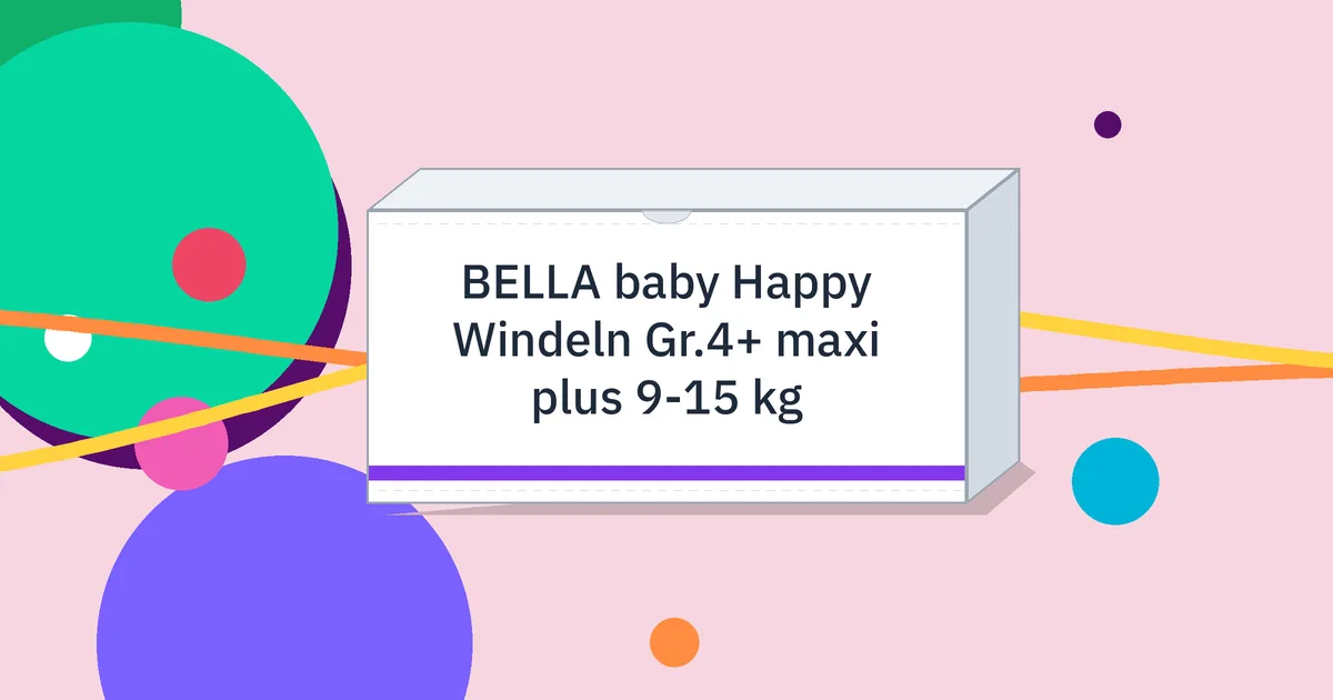 Symbolbild: Packung mit der Aufschrift BELLA baby Happy Windeln Gr.4+ maxi plus 9-15 kg (PZN 18816009) – Verfügbarkeit und Bezug in Apotheken in Frankfurt am Main