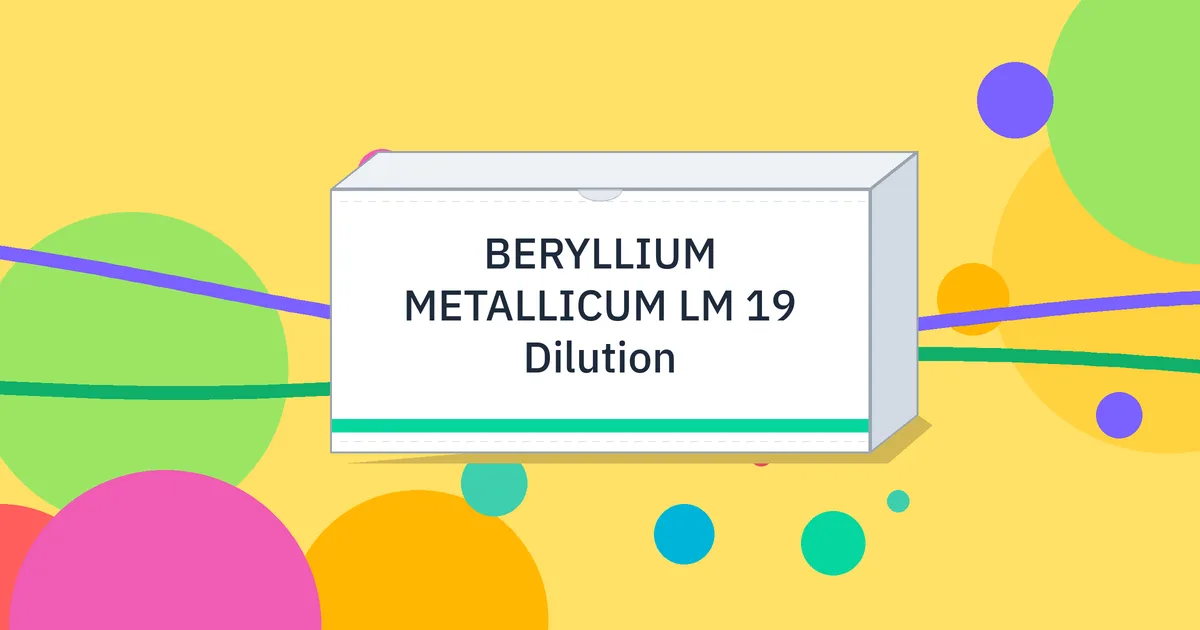 Symbolbild: Packung mit der Aufschrift BERYLLIUM METALLICUM LM 19 Dilution (PZN 12793431) – Verfügbarkeit und Bezug in Apotheken in Frankfurt am Main
