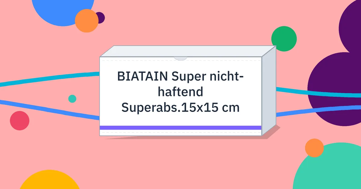 Symbolbild: Packung mit der Aufschrift BIATAIN Super nicht-haftend Superabs.15x15 cm (PZN 11381608) – Verfügbarkeit und Bezug in Apotheken in Frankfurt am Main
