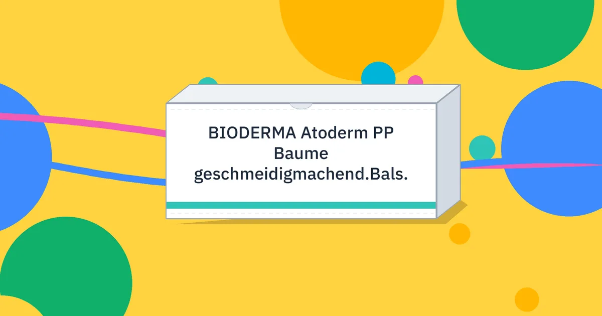 Symbolbild: Packung mit der Aufschrift BIODERMA Atoderm PP Baume geschmeidigmachend.Bals. (PZN 09227047) – Verfügbarkeit und Bezug in Apotheken in Frankfurt am Main