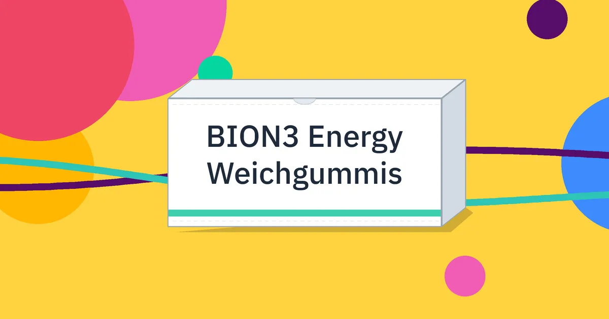 Symbolbild: Packung mit der Aufschrift BION3 Energy Weichgummis (PZN 18860192) – Verfügbarkeit und Bezug in Apotheken in Frankfurt am Main