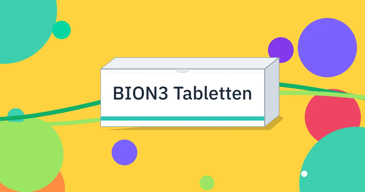 Symbolbild: Packung mit der Aufschrift BION3 Tabletten (PZN 11587184) – Verfügbarkeit und Bezug in Apotheken in Frankfurt am Main