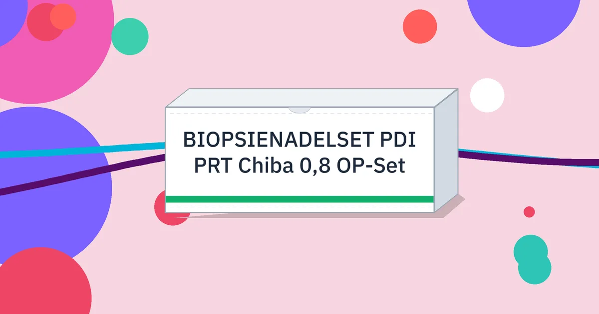 Symbolbild: Packung mit der Aufschrift BIOPSIENADELSET PDI PRT Chiba 0,8 OP-Set (PZN 00600906) – Verfügbarkeit und Bezug in Apotheken in Frankfurt am Main