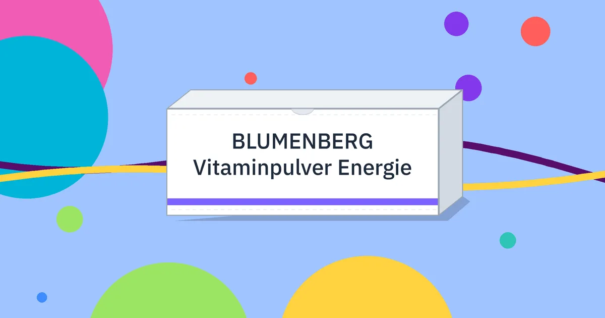 Symbolbild: Packung mit der Aufschrift BLUMENBERG Vitaminpulver Energie (PZN 19902053) – Verfügbarkeit und Bezug in Apotheken in Frankfurt am Main