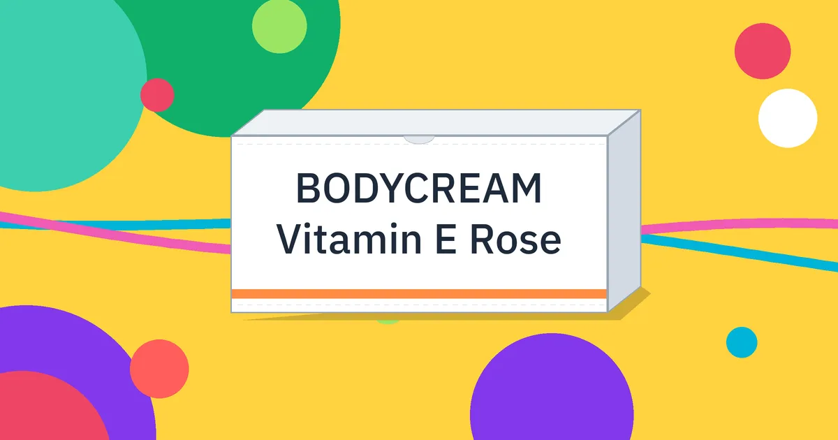 Symbolbild: Packung mit der Aufschrift BODYCREAM Vitamin E Rose (PZN 03681006) – Verfügbarkeit und Bezug in Apotheken in Frankfurt am Main