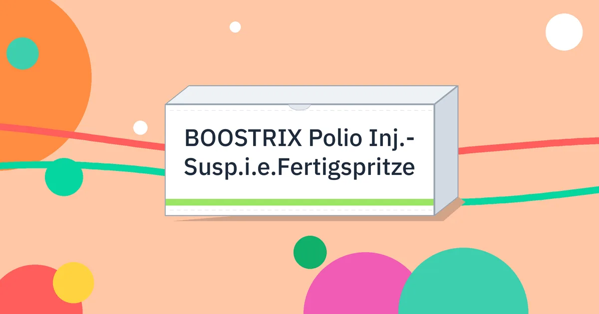 Symbolbild: Packung mit der Aufschrift BOOSTRIX Polio Inj.-Susp.i.e.Fertigspritze (PZN 18454517) – Verfügbarkeit und Bezug in Apotheken in Frankfurt am Main