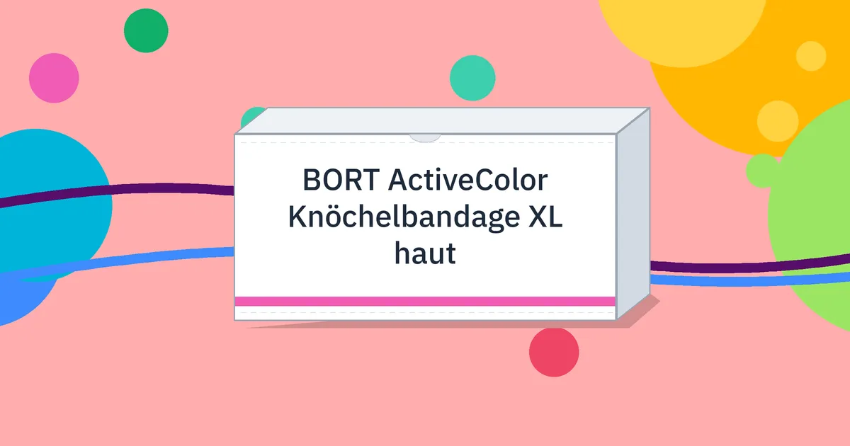 Symbolbild: Packung mit der Aufschrift BORT ActiveColor Knöchelbandage XL haut (PZN 06914758) – Verfügbarkeit und Bezug in Apotheken in Frankfurt am Main