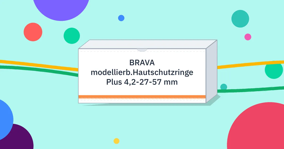 Symbolbild: Packung mit der Aufschrift BRAVA modellierb.Hautschutzringe Plus 4,2-27-57 mm (PZN 12082121) – Verfügbarkeit und Bezug in Apotheken in Frankfurt am Main