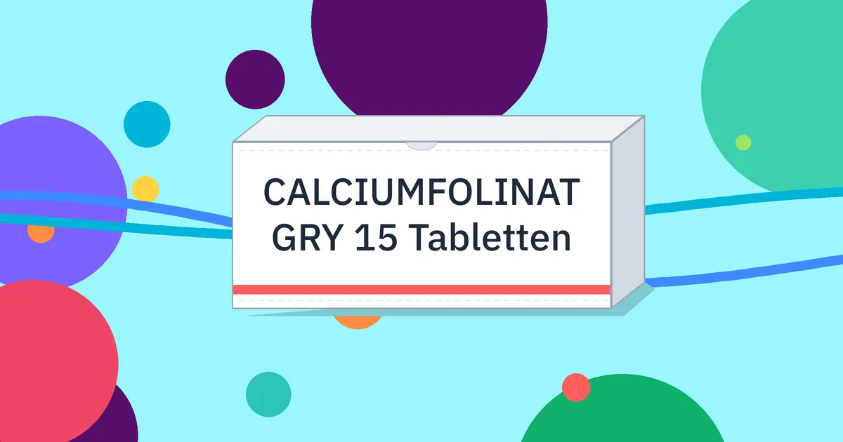 Symbolbild: Packung mit der Aufschrift CALCIUMFOLINAT GRY 15 Tabletten (PZN 07691378) – Verfügbarkeit und Bezug in Apotheken in Frankfurt am Main