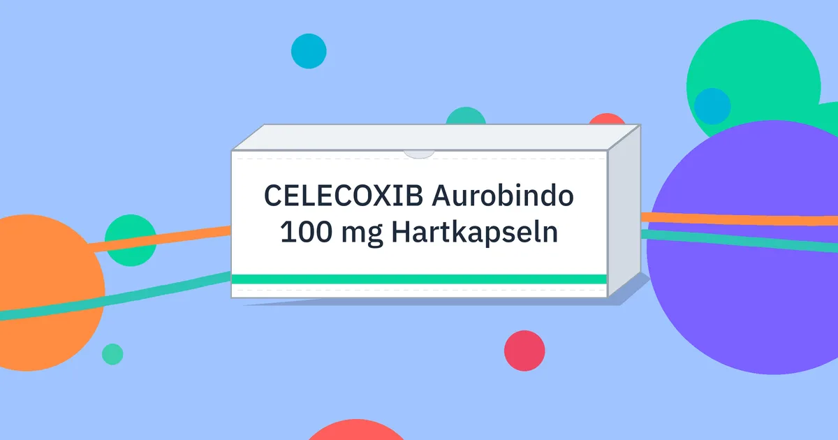 Symbolbild: Packung mit der Aufschrift CELECOXIB Aurobindo 100 mg Hartkapseln (PZN 12343113) – Verfügbarkeit und Bezug in Apotheken in Frankfurt am Main